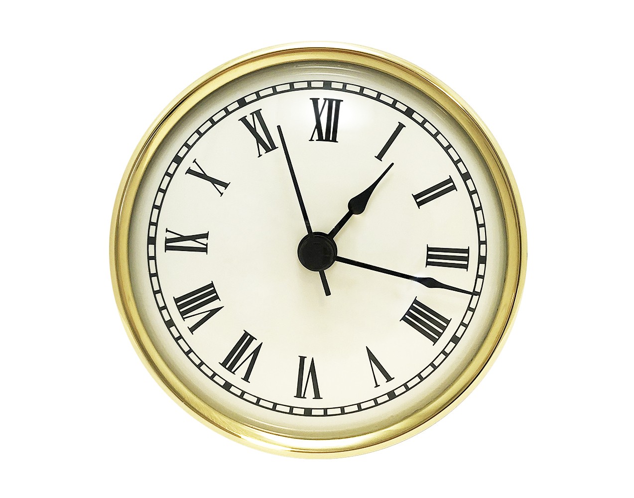 PREMIUM Ivory Roman Clock Inserts 90mm (3-9/16"), Real Brass Bezel