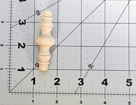 Maple Wood Gallery Spindles 2-5/16" x 11/16"