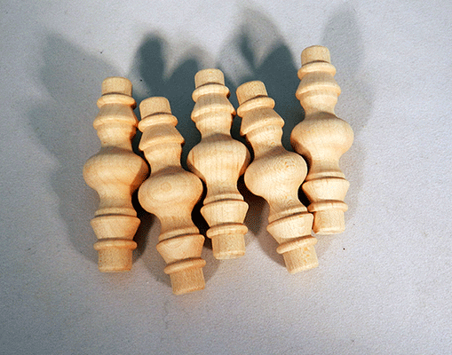 Maple Wood Gallery Spindles 2-5/16" x 11/16"