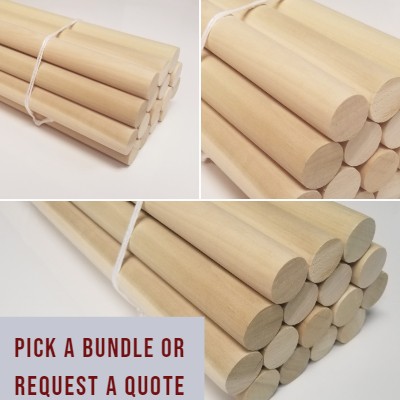 Poplar Wood Dowels | Long Hardwood Dowels | Bear Woods Canada