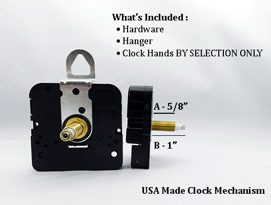 Quartz Clock Movements - Shop in Canada for Clock Parts | Bear Woods Canada