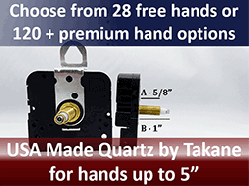 Quartz Clock Movements - Shop in Canada for Clock Parts | Bear Woods Canada